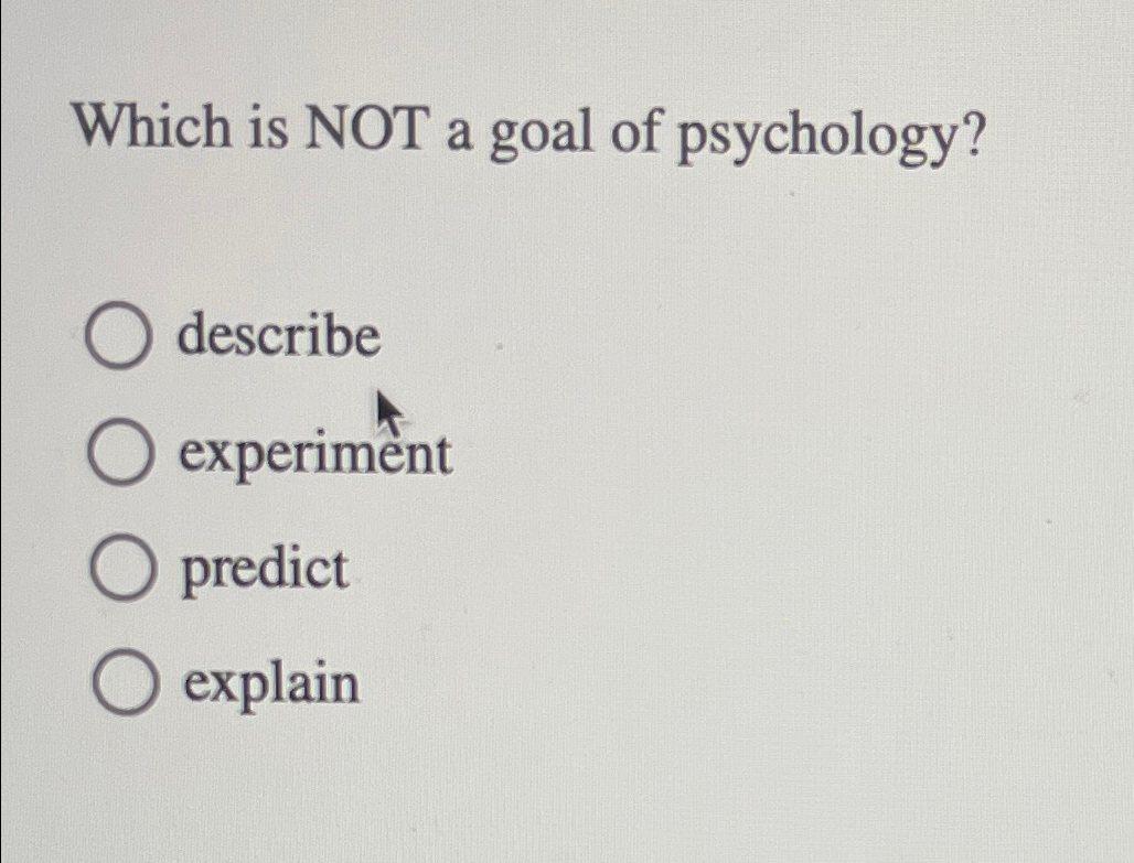 Solved Which is NOT a goal of | Chegg.com