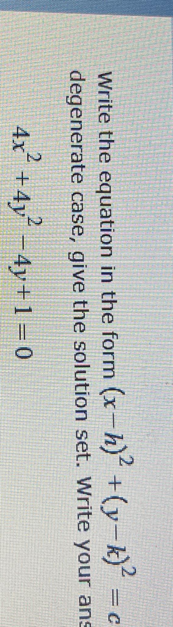 solved-write-the-equation-in-the-form-x-h-2-y-k-2-c-chegg