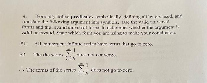Solved 4. Formally define predicates symbolically, defining | Chegg.com