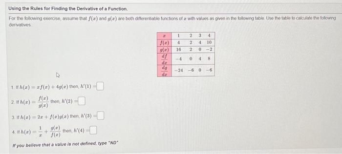 Solved Using the Rules for Finding the Derivative of a | Chegg.com