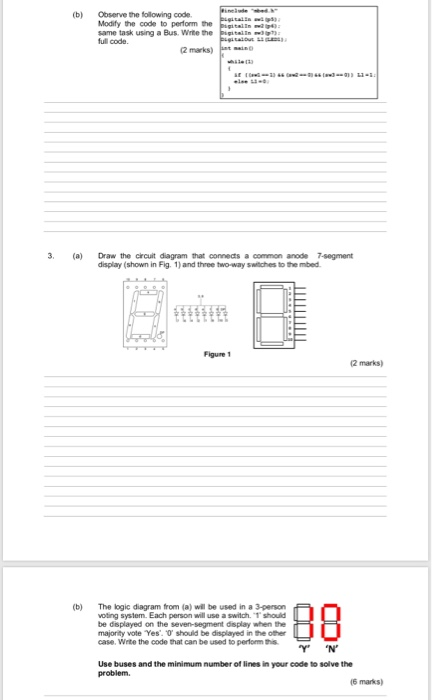 (6) Observe the following code. Modify the code to | Chegg.com