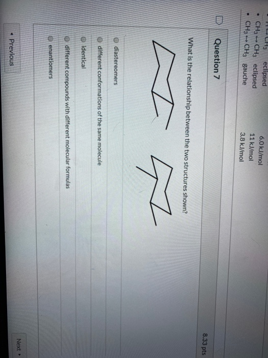 Solved M eclipsed • CH3 - CH3 eclipsed • CH3 CH3 gauche 6.0 | Chegg.com