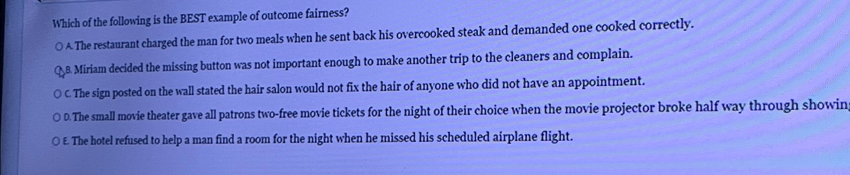 Solved Which of the following is the BEST example of outcome | Chegg.com