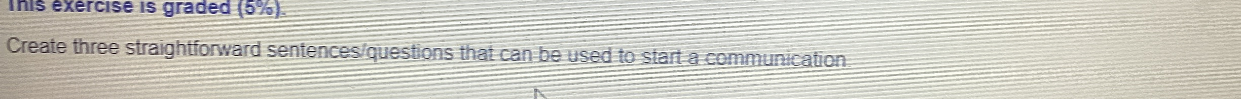 Solved Create three straightforward sentences/questions that | Chegg.com