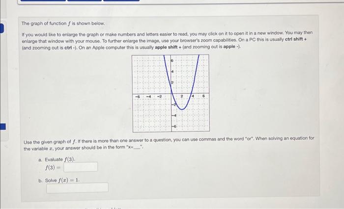 Solved The graph of function f is shown below. may then If | Chegg.com