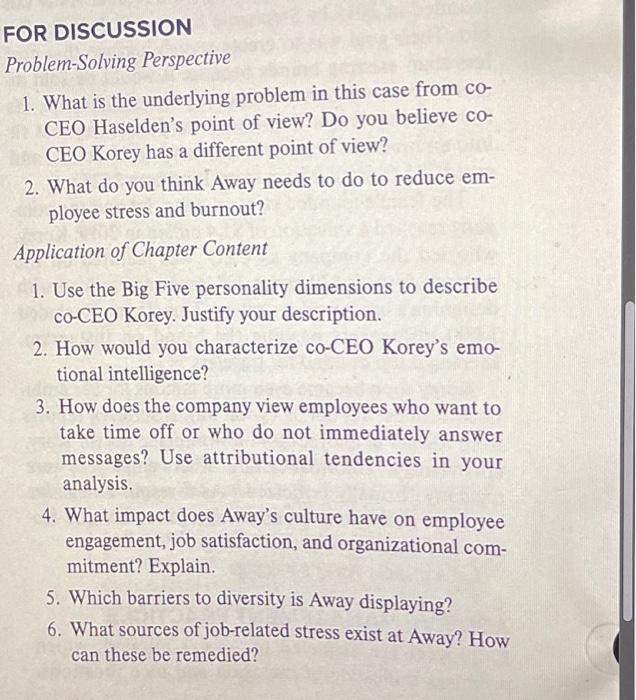 OOR DISCUSSION Problem-Solving Perspective 1. What is | Chegg.com