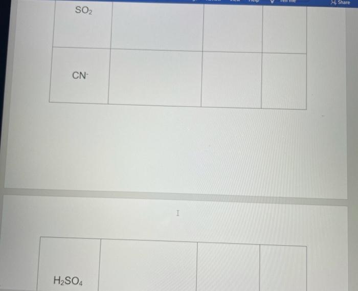 Solved Share SO2 CN I H2SO4 | Chegg.com