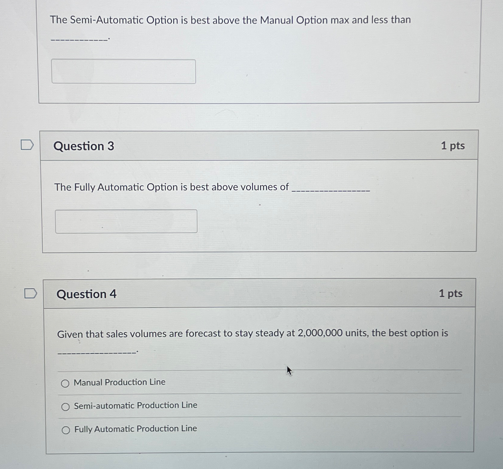 Solved The Semi-Automatic Option is best above the Manual | Chegg.com