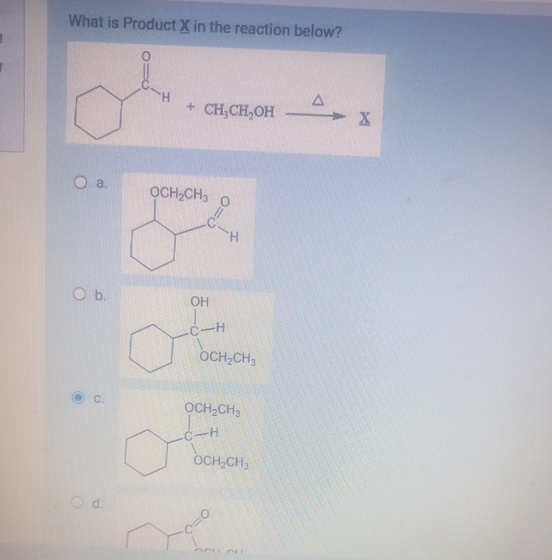 Solved What is Product x ﻿in the reaction | Chegg.com