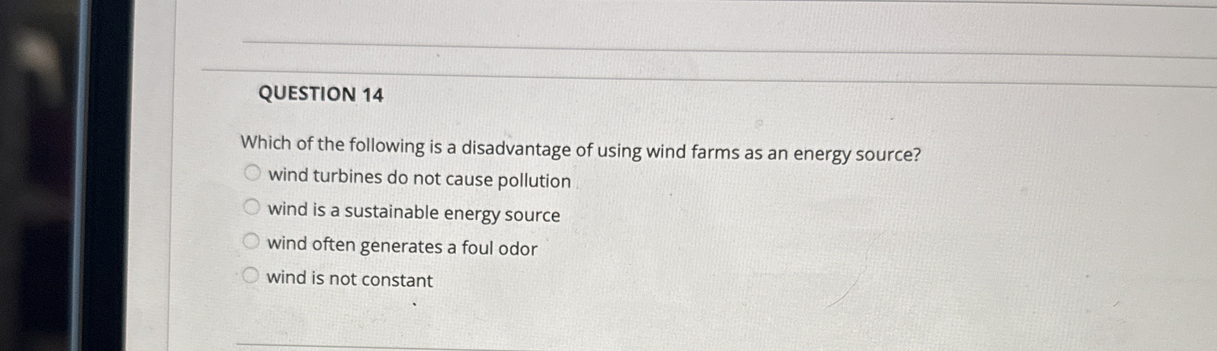 Solved QUESTION 14Which of the following is a disadvantage | Chegg.com