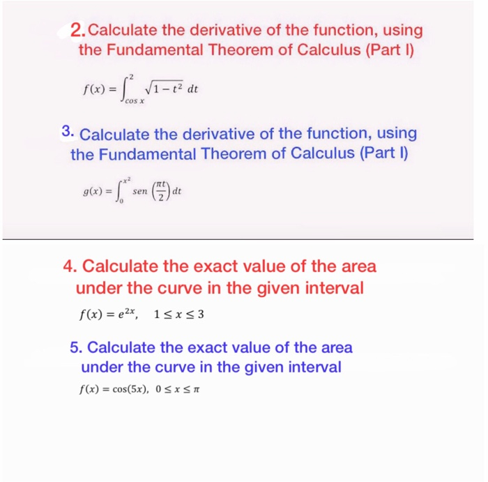 Solved 2. Calculate the derivative of the function, using | Chegg.com