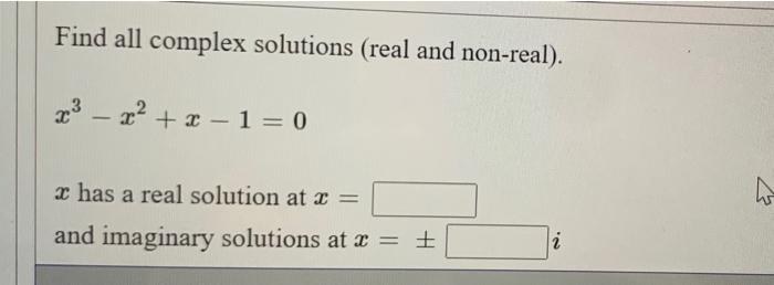 Solved Find all complex solutions (real and non-real). 23 - | Chegg.com