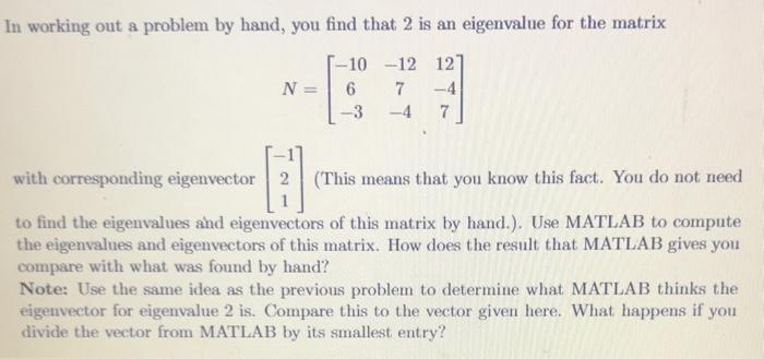 Solved In working out a problem by hand, you find that 2 is | Chegg.com