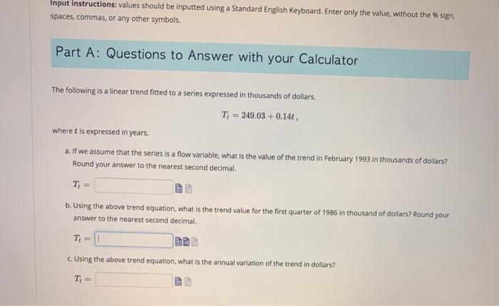 Solved Input Instructions Values Should Be Inputted Using A