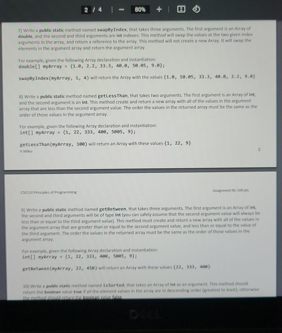 Solved 114 80% CSE110 Principles of Programming Assignment | Chegg.com