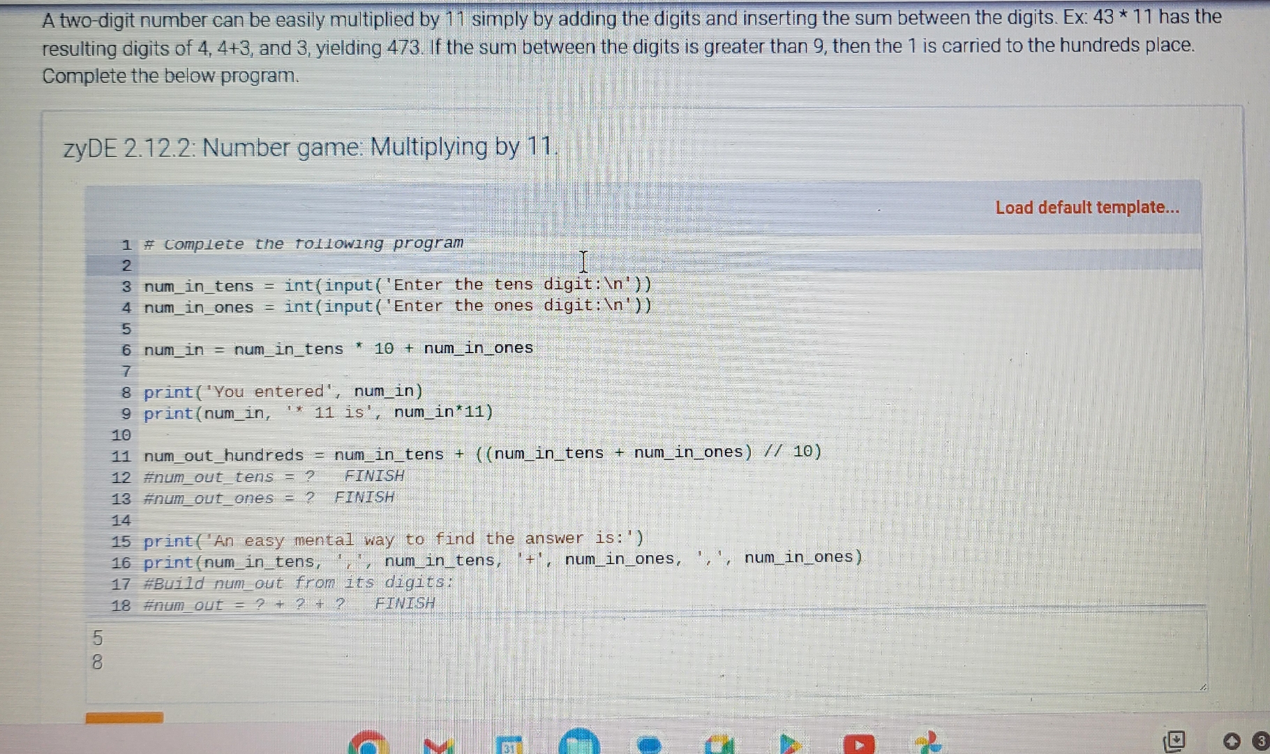 Solved A two-digit number can be easily multiplied by 11 | Chegg.com