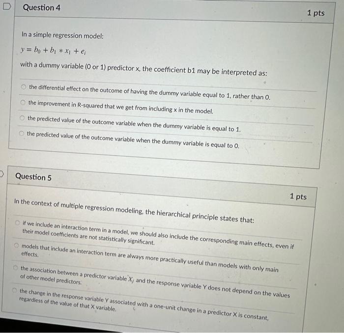 Solved In a simple regression model: y=b0+b1∗x1+ei with a | Chegg.com