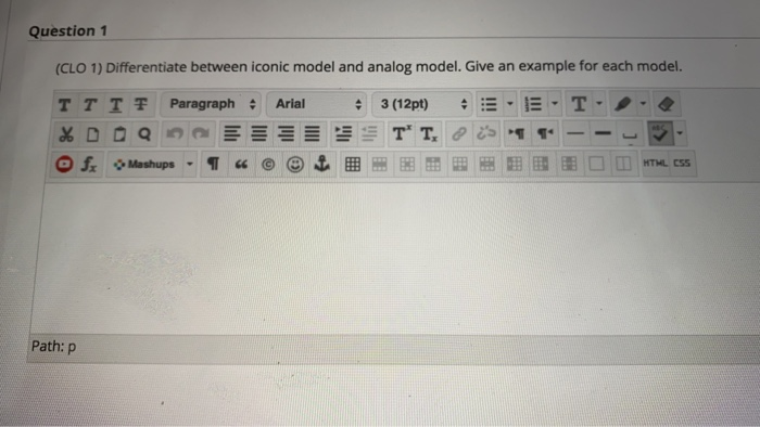 Solved Question 1 (CLO 1) Differentiate between iconic model | Chegg.com