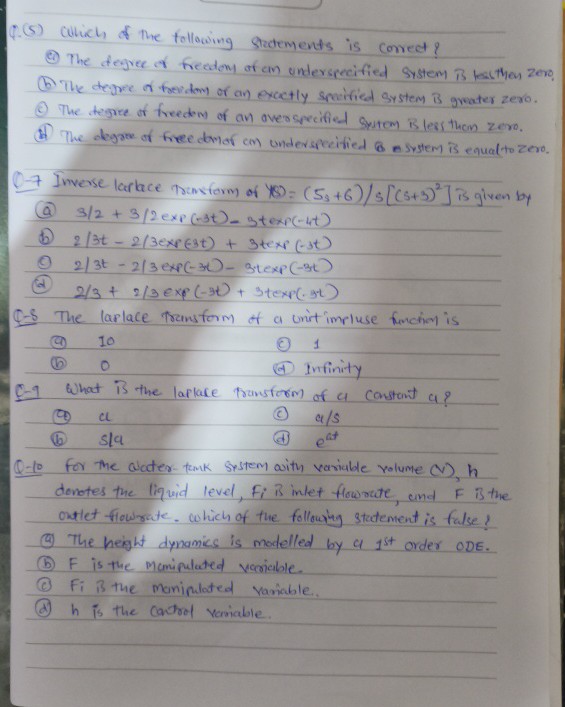 Solved Q.(5) ﻿Which of the following stadements is | Chegg.com