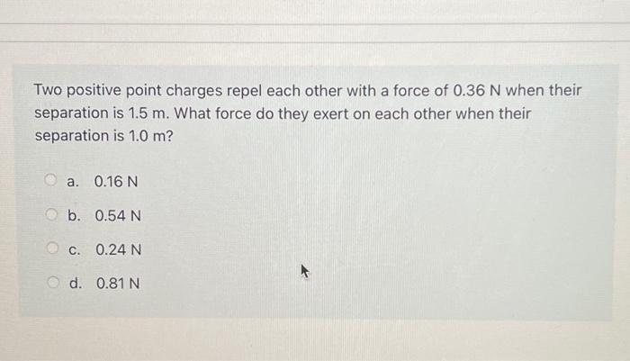 Solved Two positive point charges repel each other with a | Chegg.com