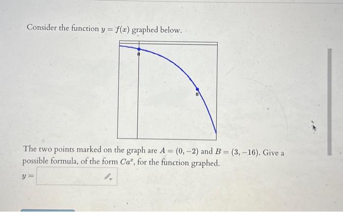 Solved Consider the function y=f(x) graphed below. The two | Chegg.com