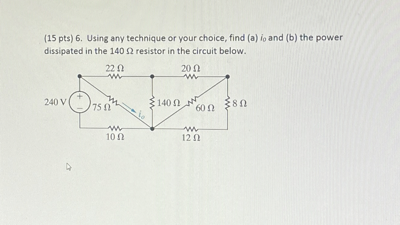 Solved (15 ﻿pts) 6. ﻿Using any technique or your choice, | Chegg.com