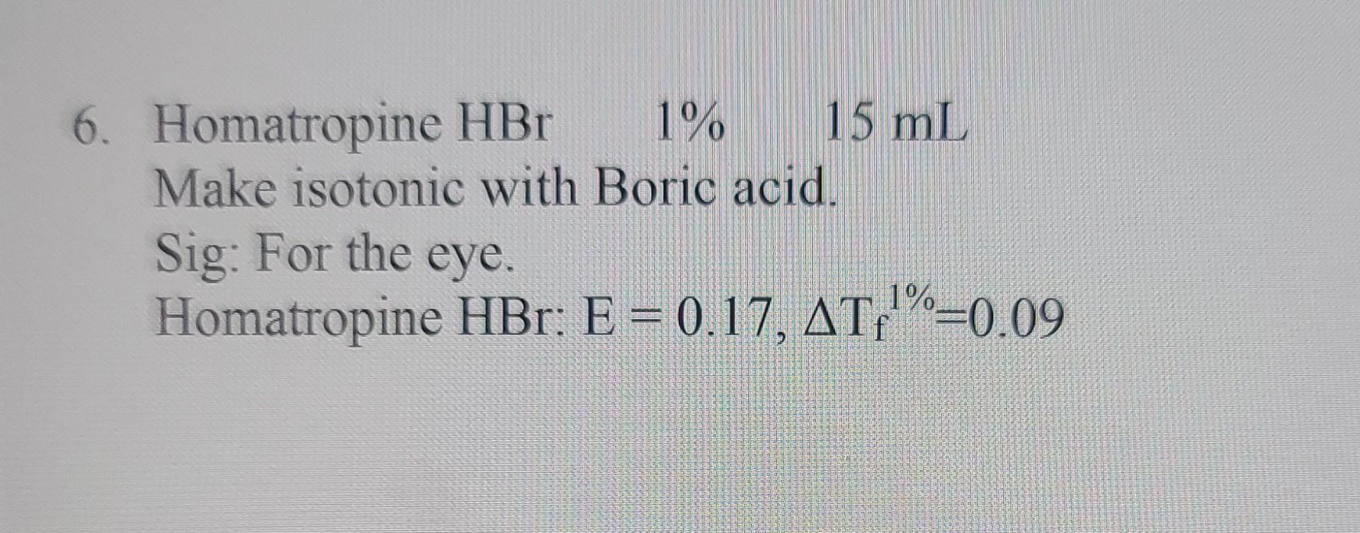 Solved Make the following prescriptions isotonic: Use sodium | Chegg.com