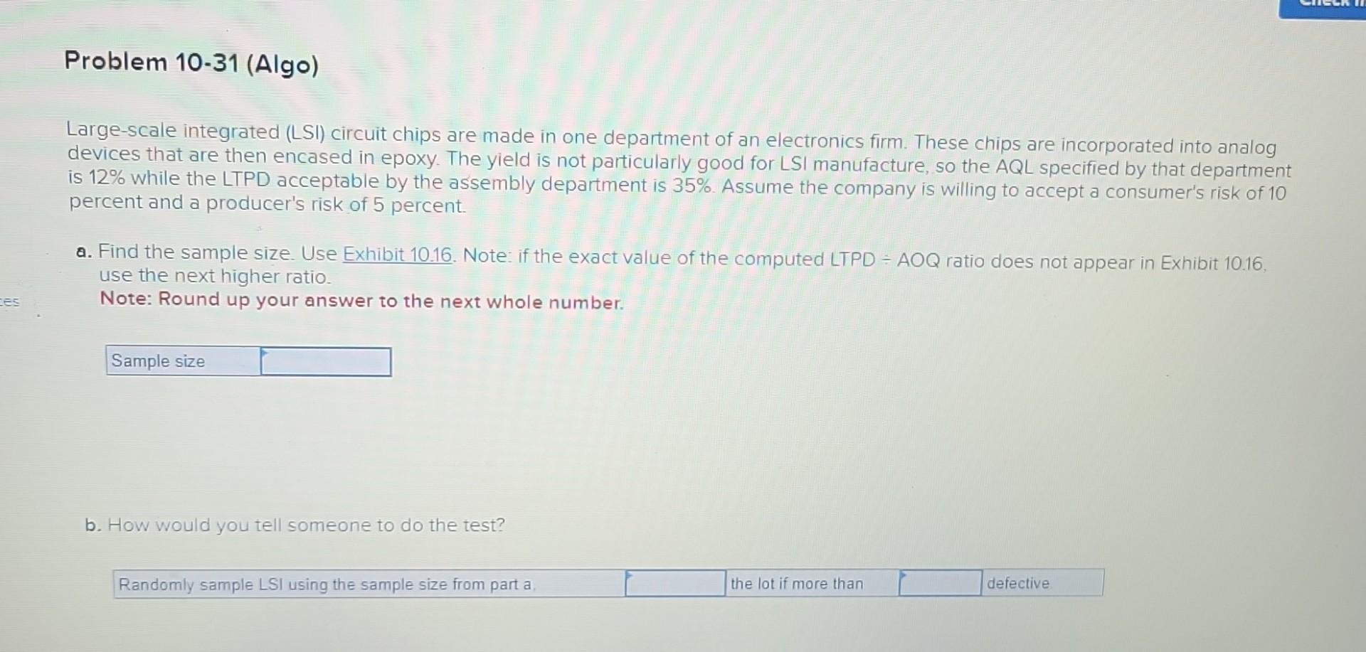 Solved Large-scale integrated (LSI) circuit chips are made | Chegg.com
