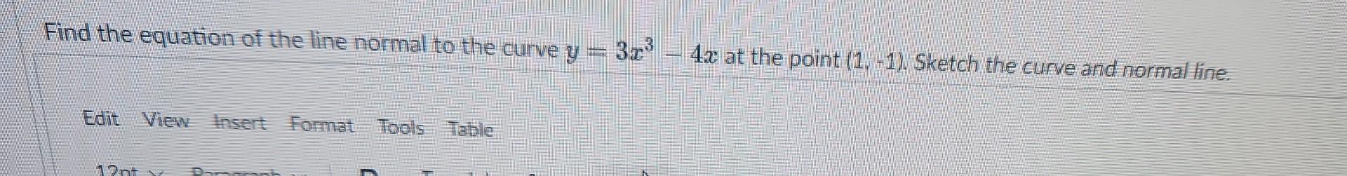 Solved Find the equation of the line normal to the curve | Chegg.com