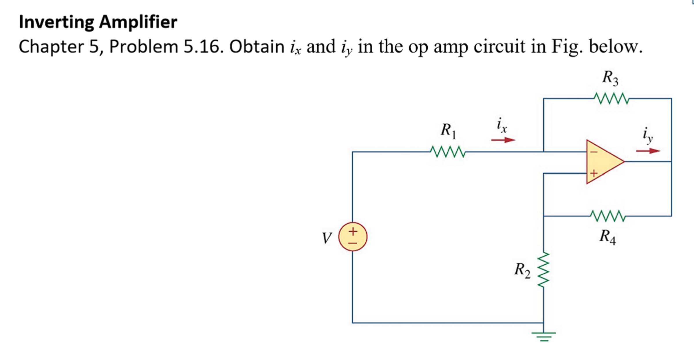 Solved Inverting AmplifierChapter 5, ﻿Problem 5.16. ﻿Obtain | Chegg.com