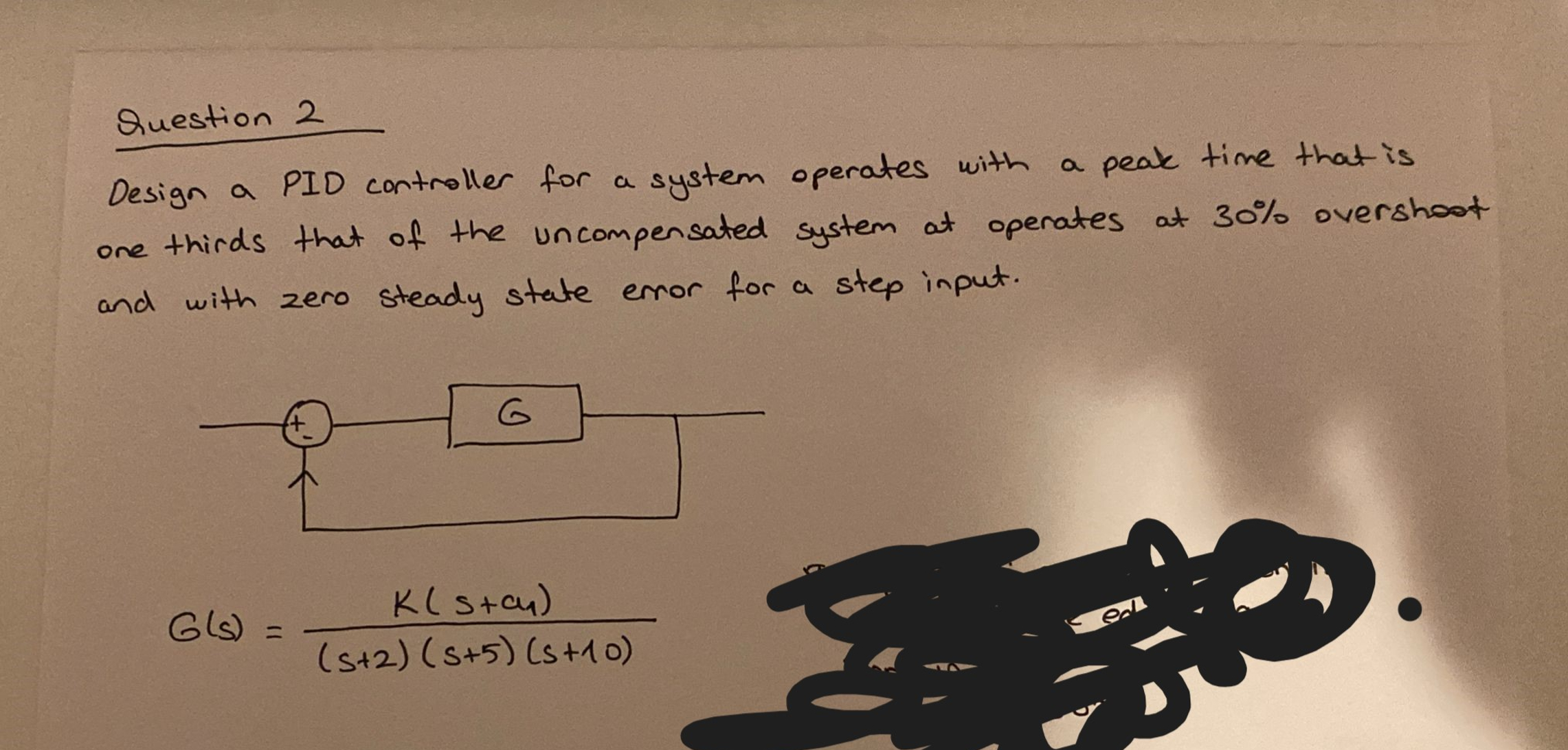 Question 2Design a PID controller for a system | Chegg.com