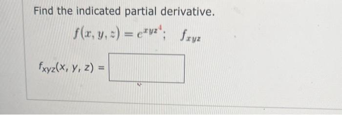Solved Find all the second partial derivatives. | Chegg.com