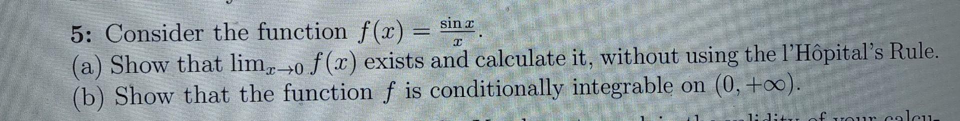 Solved 5: Consider the function f(x)=xsinx. (a) Show that | Chegg.com
