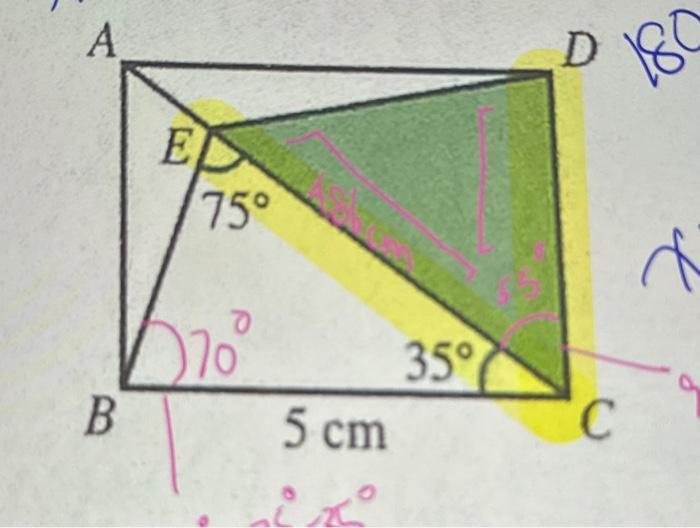 Solved a) find CD and CEb)find area of triangle CDE | Chegg.com