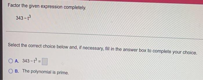 Solved Factor completely 45x2 - 45x – 20 - Select the | Chegg.com