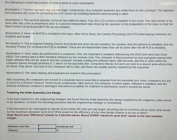 Solved What is the maximum cycle time and efficiency of the | Chegg.com