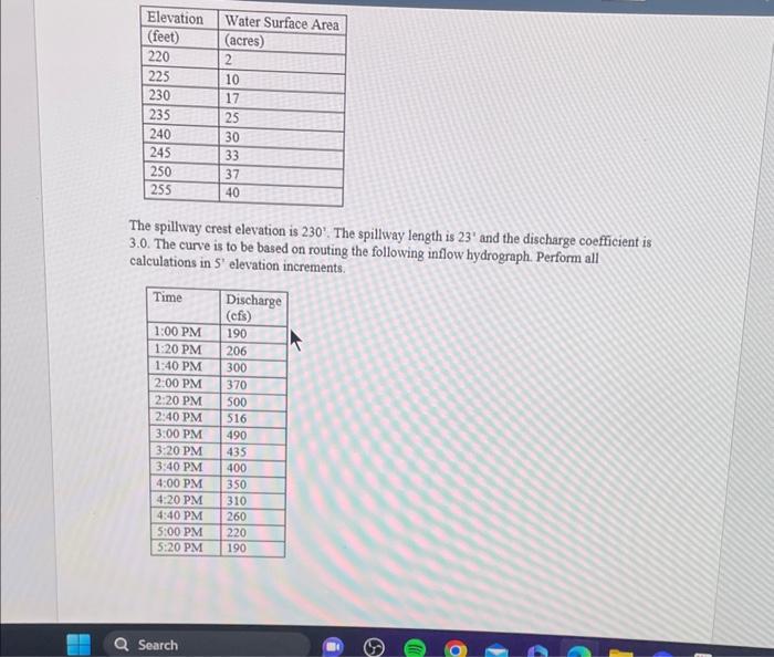 Hydrology - Muskingum Routing, Determining Muskingum | Chegg.com