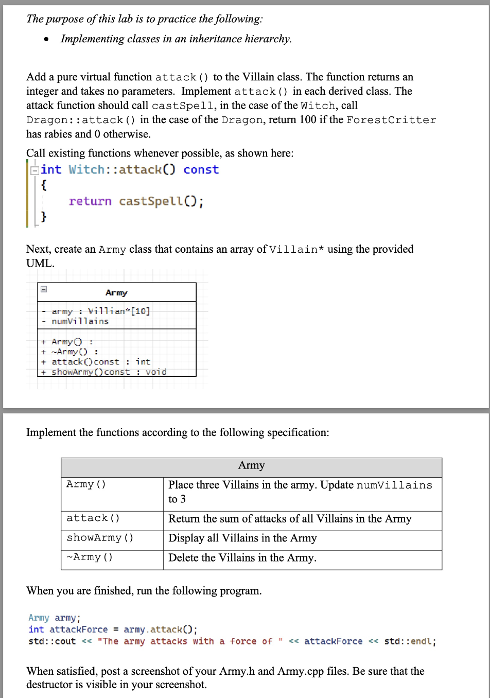Solved The purpose of this lab is to practice the | Chegg.com