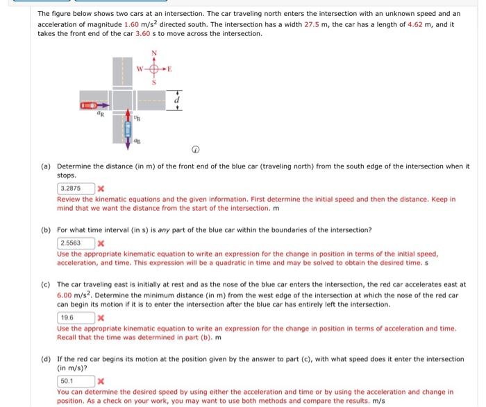 Solved The figure below shows two cars at an intersection. | Chegg.com