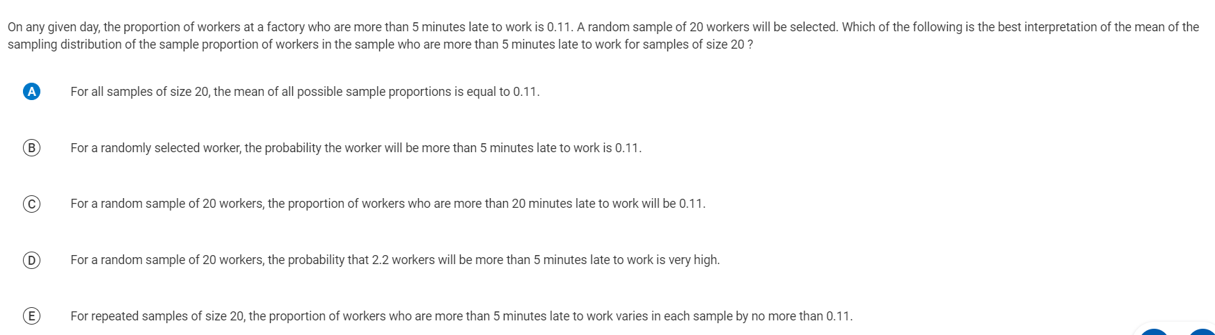 Solved sampling distribution of the sample proportion of | Chegg.com