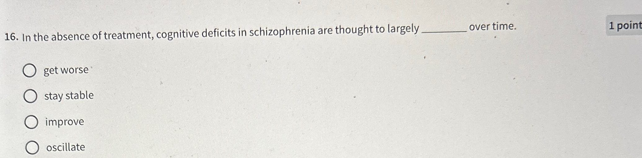Solved In the absence of treatment, cognitive deficits in | Chegg.com