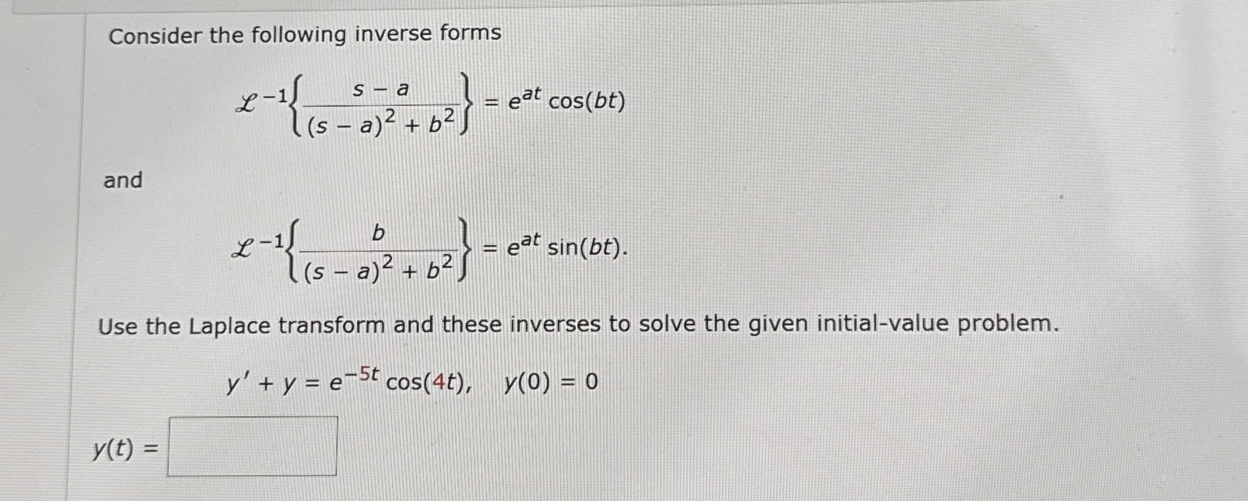 Solved Consider the following inverse | Chegg.com