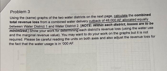 Problem 3 Using the (same) graphs of the two water | Chegg.com