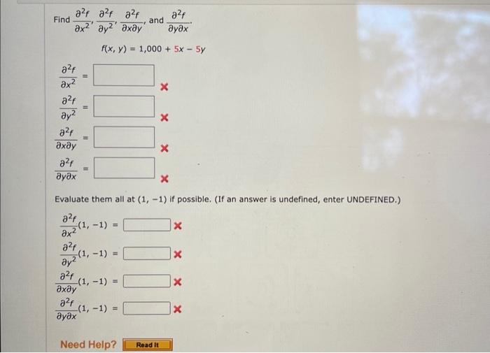 Solved Find ∂x2∂2f,∂y2∂2f,∂x∂y∂2f, and | Chegg.com