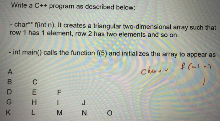 Solved The first picture is the question and the second | Chegg.com