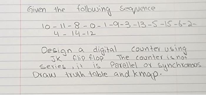 Given the following sequence | Chegg.com