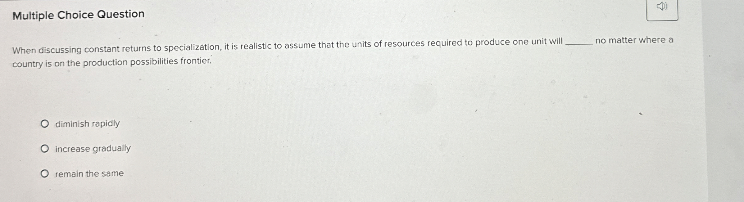 Solved Multiple Choice QuestionWhen discussing constant | Chegg.com