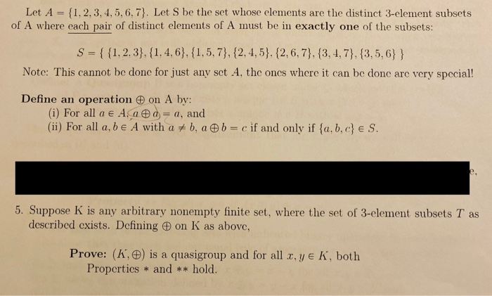 Solved Let A {1 2 3 4 5 6 7} Let S Be The Set Whose
