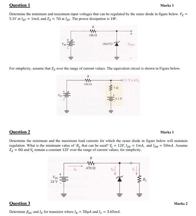 Solved Question 1 Marks 1 Determine The Minimum And Maximum