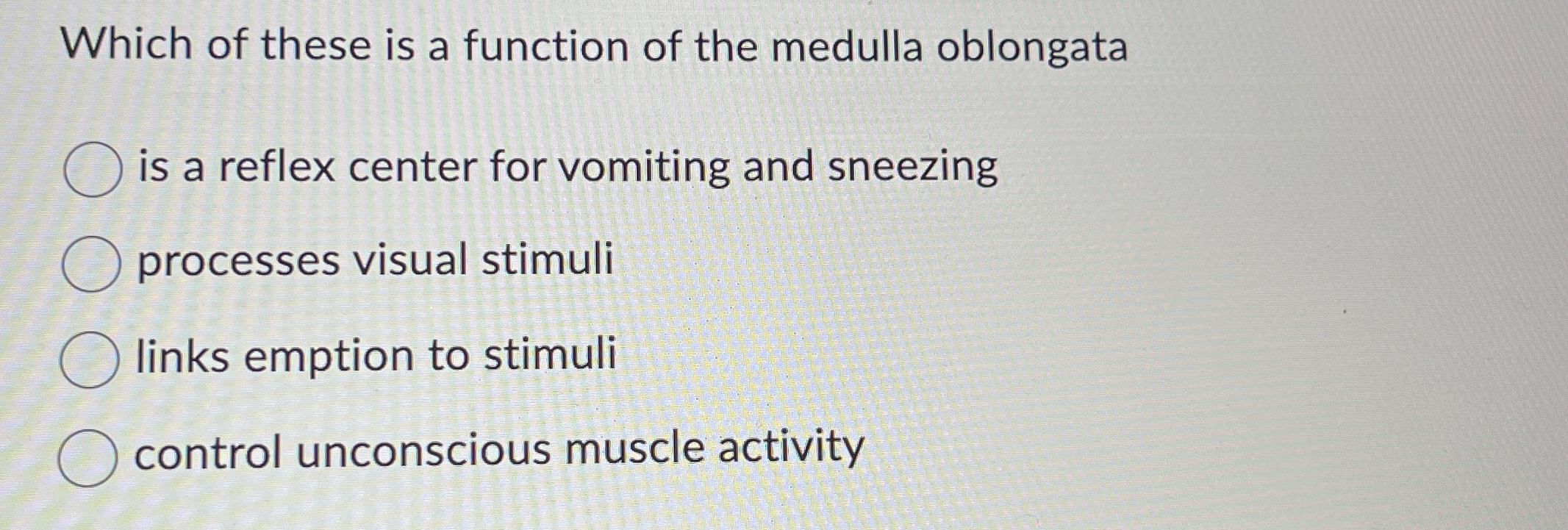 Solved Which of these is a function of the medulla | Chegg.com